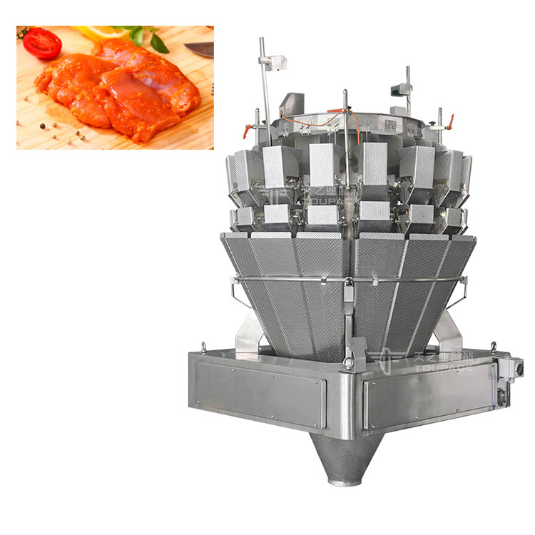 Fresh Chicken Sheep Pork Beef Meat Multihead Weigher 14 Heads Screw ...