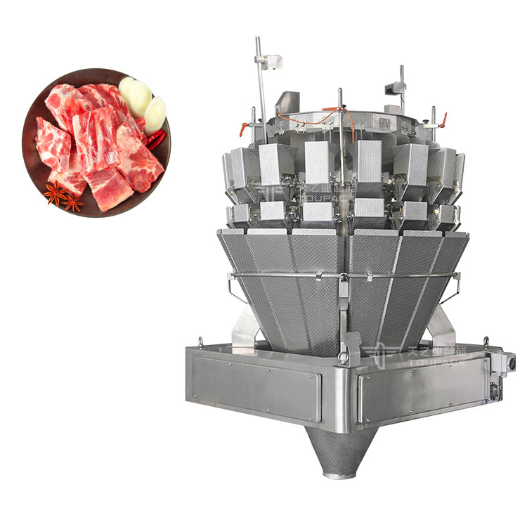 Frozen Meat Fresh Raw Pork Chops Ribs Multihead Weigher Packing Machine ...