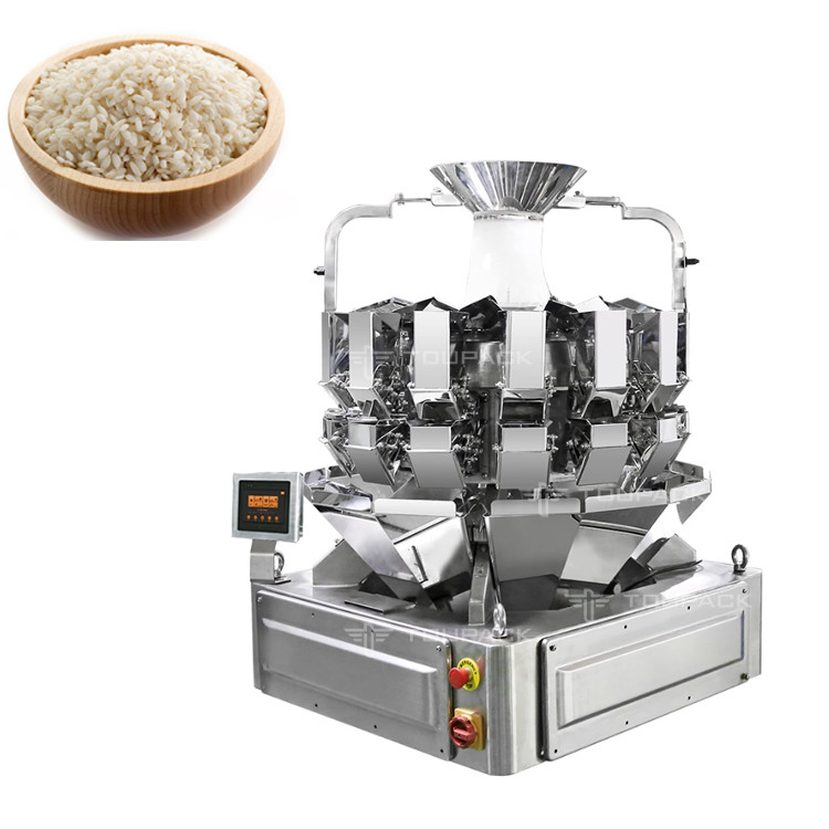 14 Buckets Automatic Multihead Weigher 1kg 2kg 5L Cereals Food Grain ...