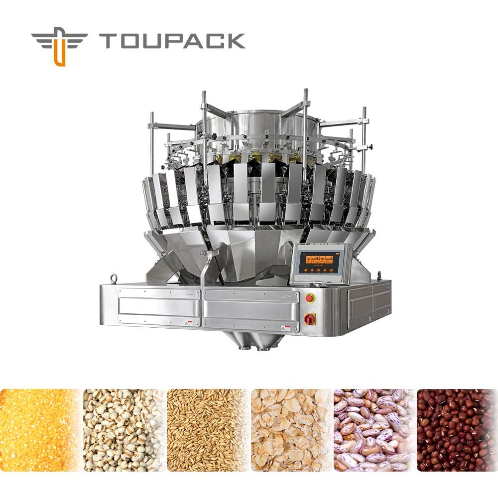 Grains Soybeans Cereal Multi-Head Packing Conveyor Belt Automatic ...
